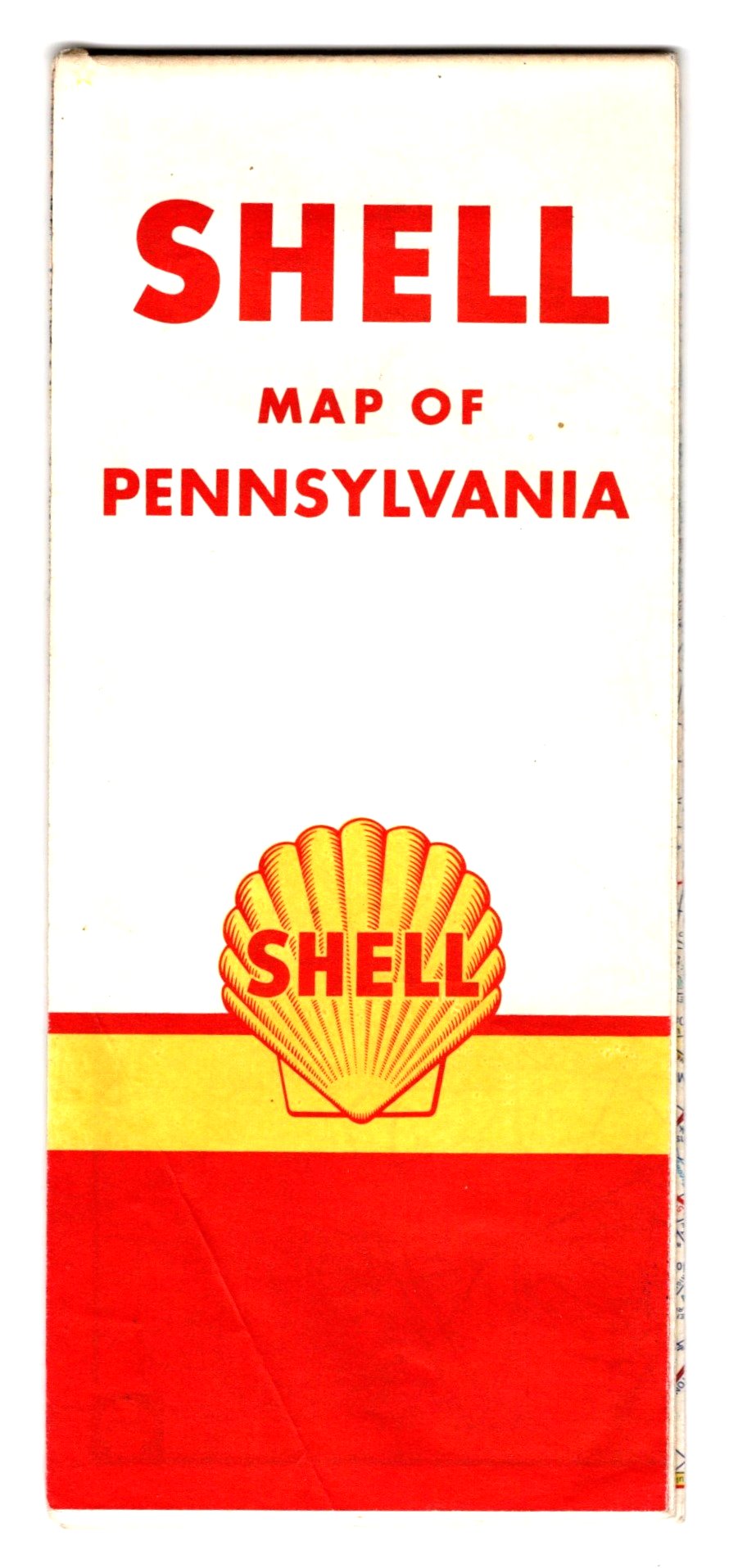 Pennsylvania Road Map : Shell Highway Map of Pennsylvania, 1936